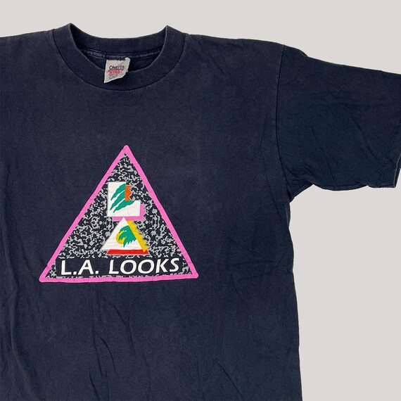 Vintage 80s LA Looks Hair Care Brand Promo Large T-Sh… - Gem