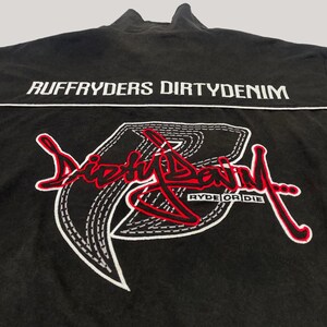 Vintage 90s Ruff Ryders Dirty Denim Embroidered Big Logo Hip Hop ...