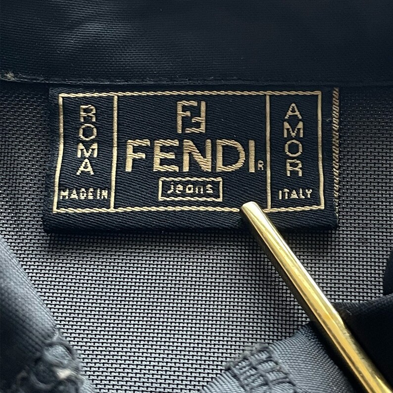 Vintage Luxury 90's FENDI Monogram Sheer Mesh Back Black - Etsy