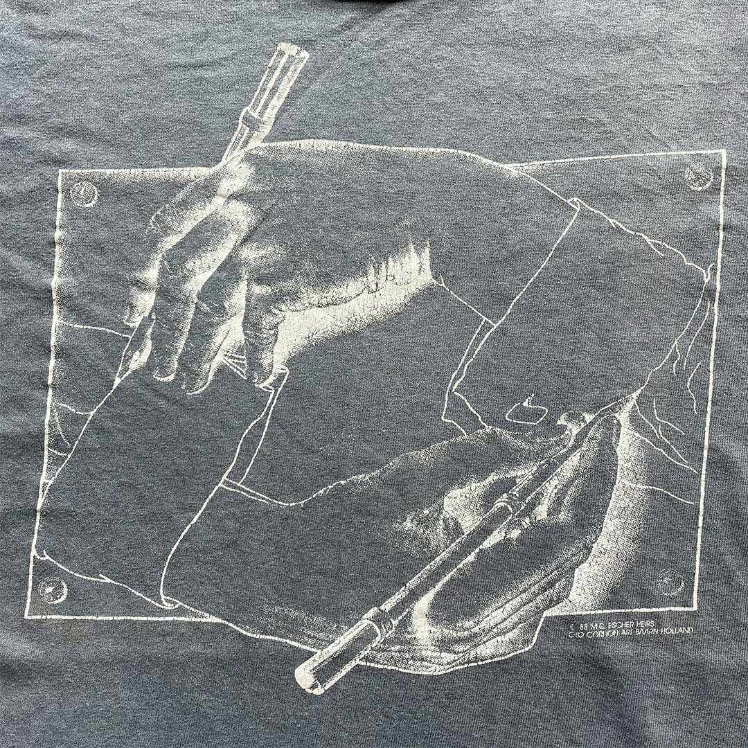 Vintage 1988 M.C Escher Drawing Hands Lithograph Paradox - Etsy