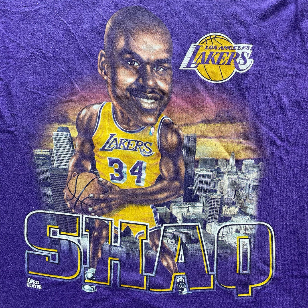 90s NBA Shaq Shaquille O'neal Caricature Los Angeles Lakers Pro Player ...