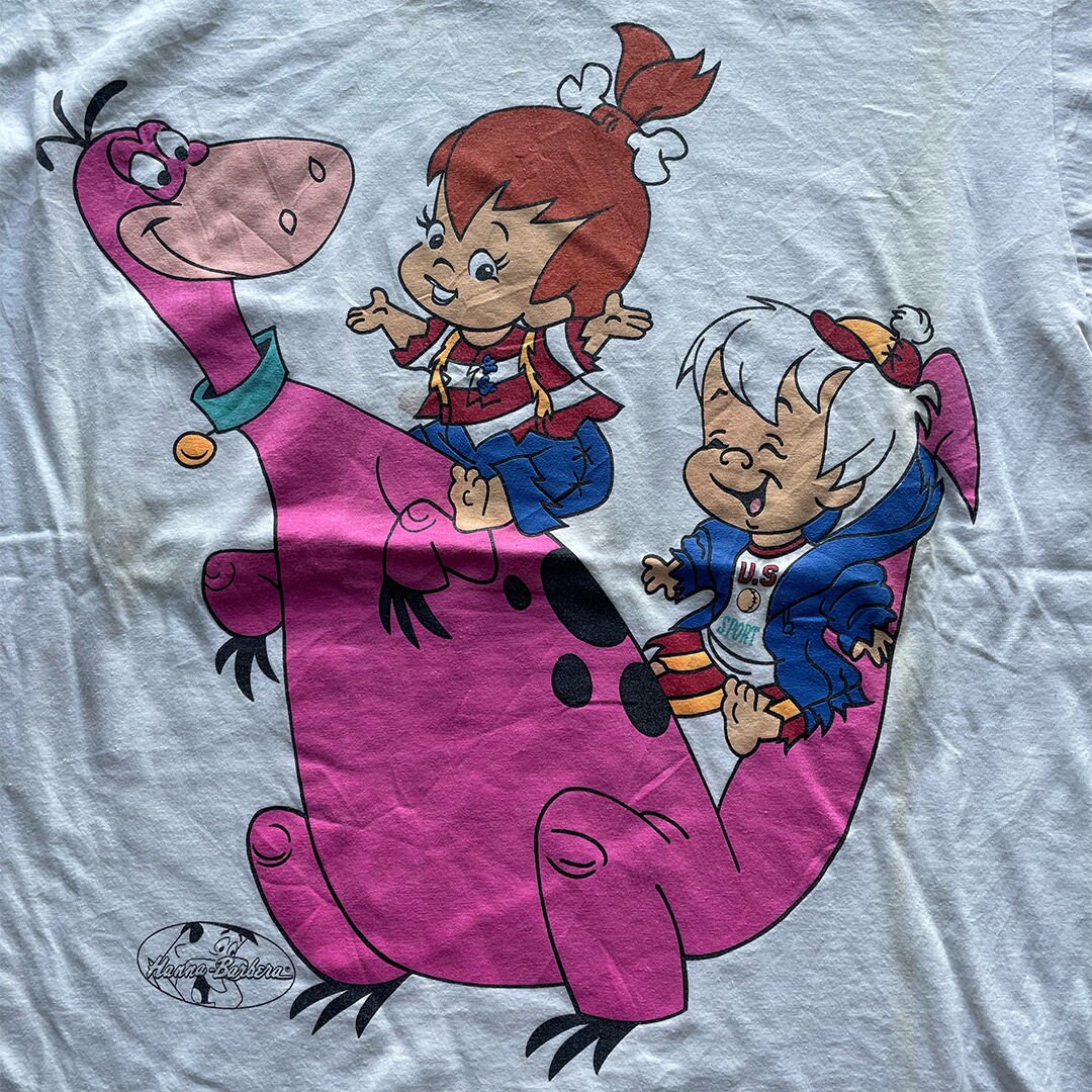 Vintage 90s Pebbles Flintstones Dino Hanna Barbera Single - Etsy