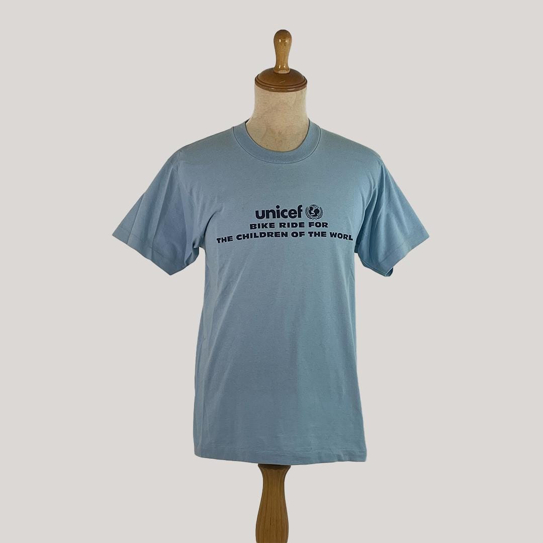 Vintage 80s UNICEF Bike Ride for the Children of the World Tee Single ...
