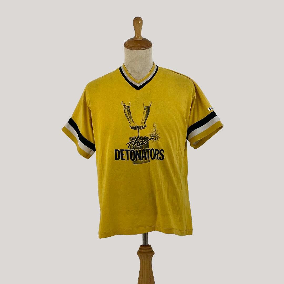 Vintage 80s the Detonators Yellow Jersey T-shirt, the Lombard V-neck ...