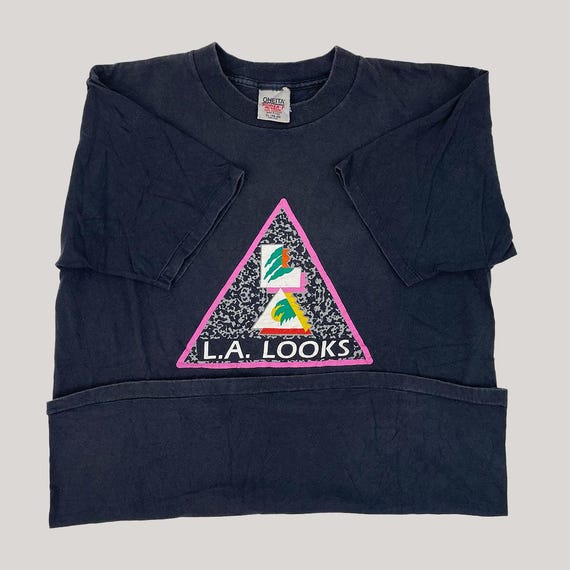 Vintage 80s LA Looks Hair Care Brand Promo Large T-Sh… - Gem