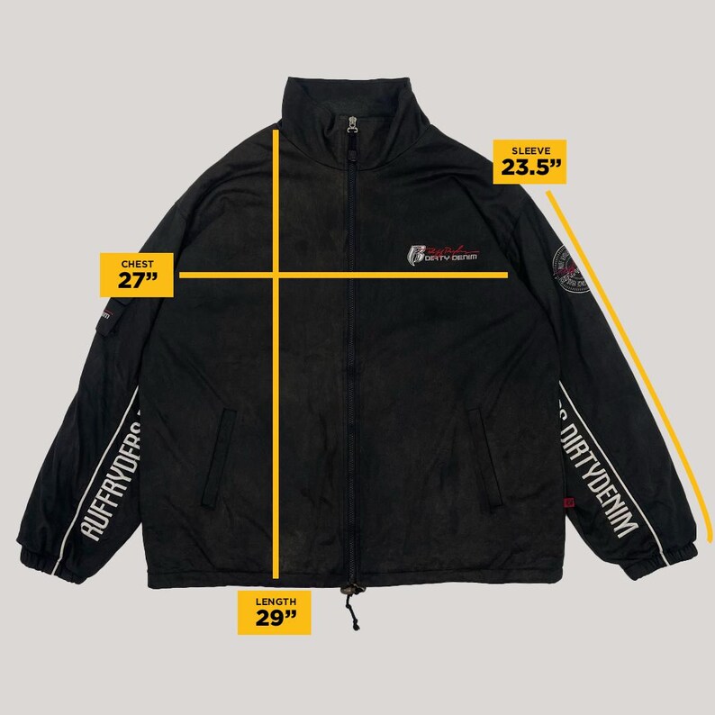 Vintage 90s Ruff Ryders Dirty Denim Embroidered Big Logo Hip Hop ...