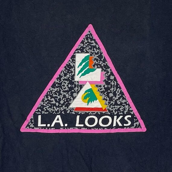 Vintage 80s LA Looks Hair Care Brand Promo Large T-Sh… - Gem