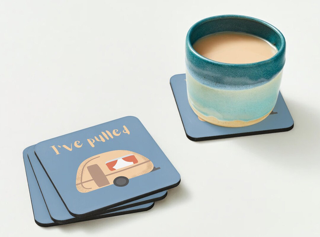 Caravan I've Pulled Hardboard Coaster 4 Pack - Etsy UK