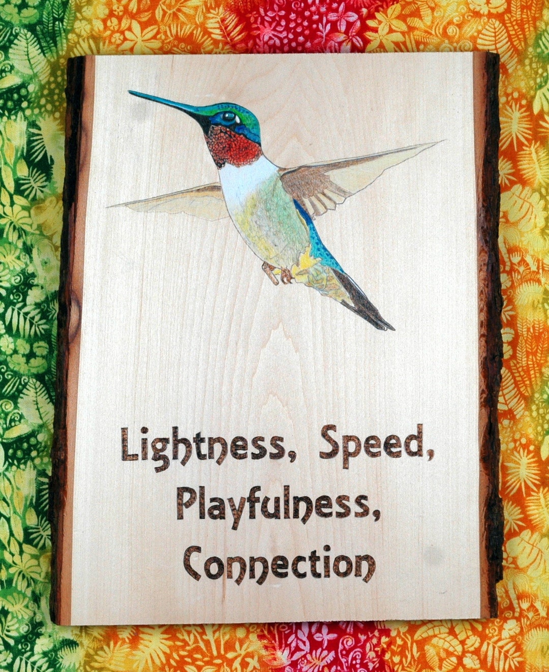 Hummingbird Wood Burning, Spirit Animal, Mixed Media - Etsy