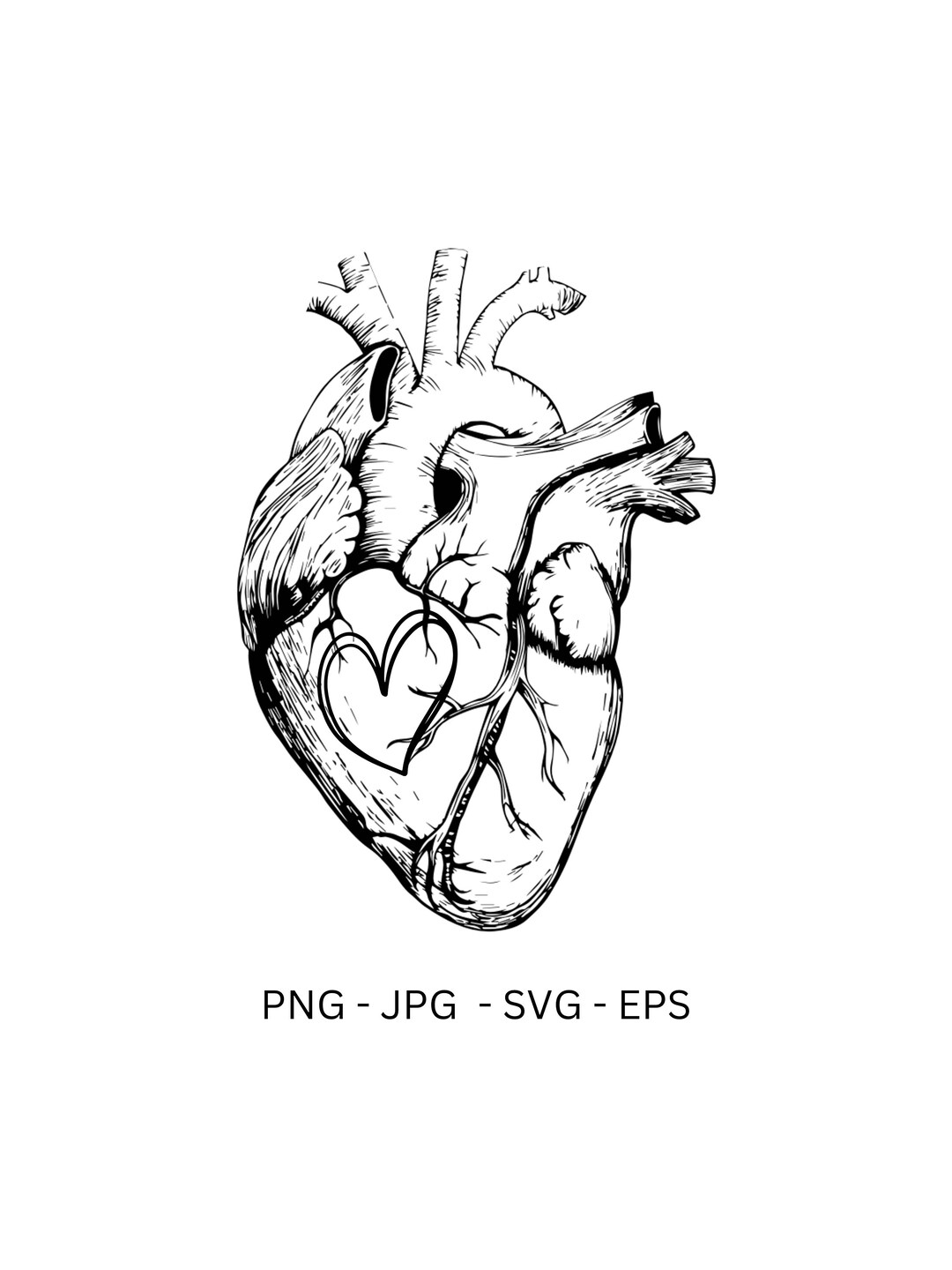 Digital Heart Art Instant Download Printable Art - Etsy