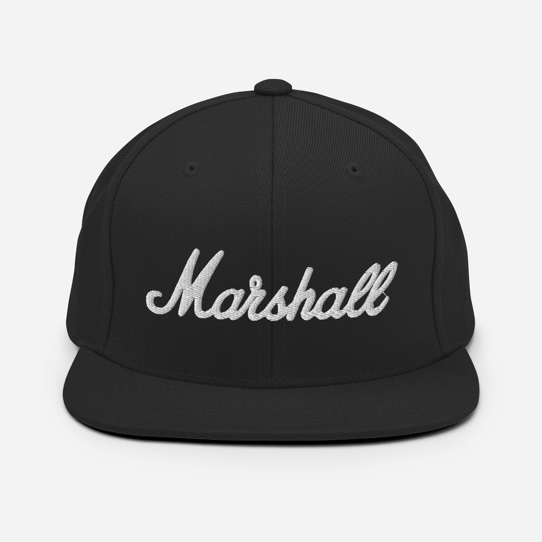 Marshall Premium Snapback Hat Black and Camo - Etsy