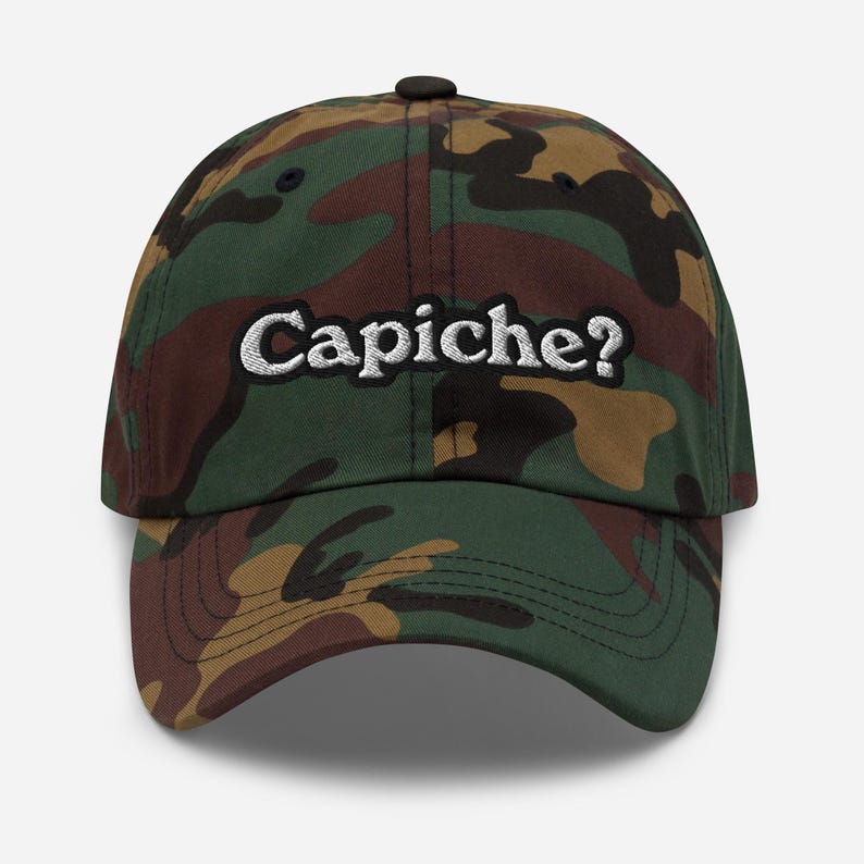 Capiche - Premium Dad Hat - Italian Themed Embroidered Hat, Funny ...
