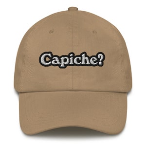Capiche Premium Dad Hat Italian Themed Embroidered Hat, Funny Italian ...
