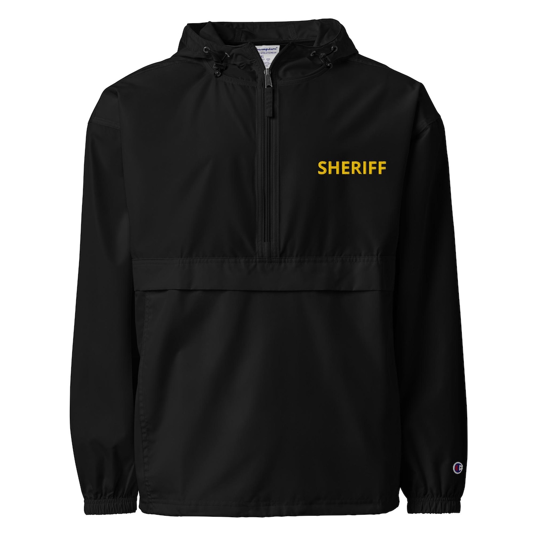 Sheriff - Embroidered Champion Packable Jacket - Etsy