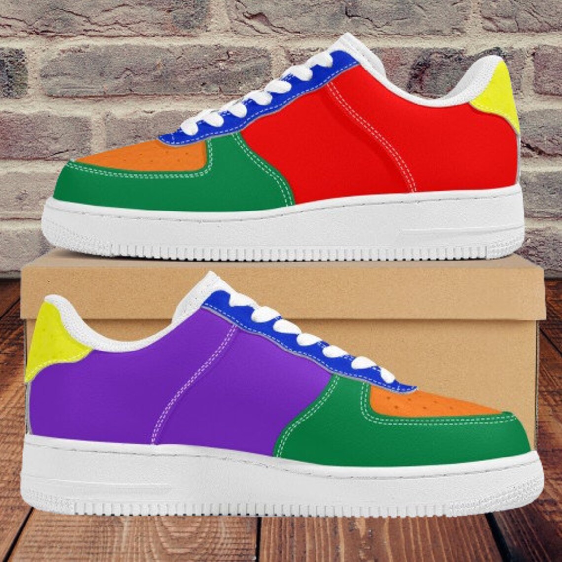 Pride Mix Rainbow Sneakers | Multicolor Sneakers | Vans Style Sneakers ...
