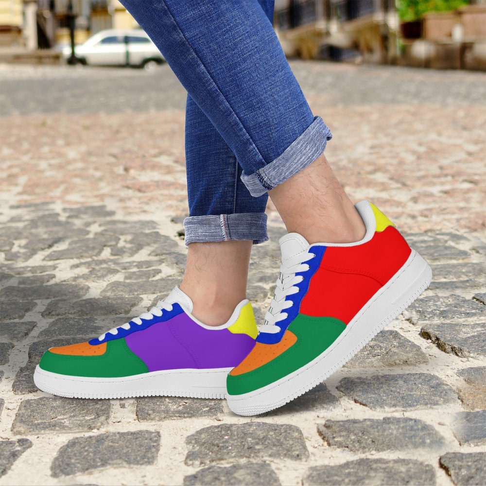 Pride Mix Rainbow Sneakers | Multicolor Sneakers | Vans Style Sneakers ...