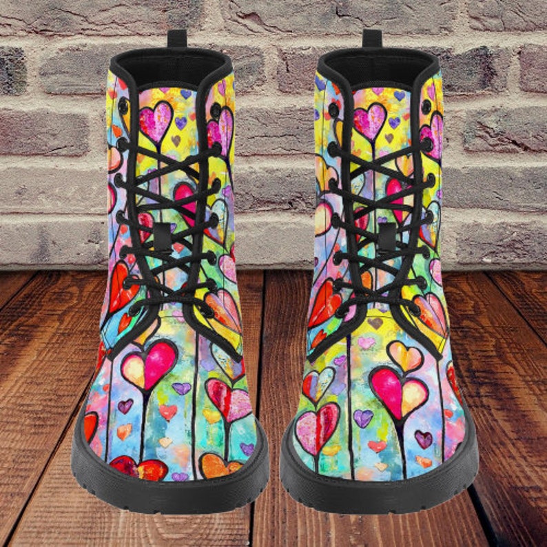 Pride Heart Womens Boots | Vegan Leather | LGBTQ | Best Christmas Gift ...