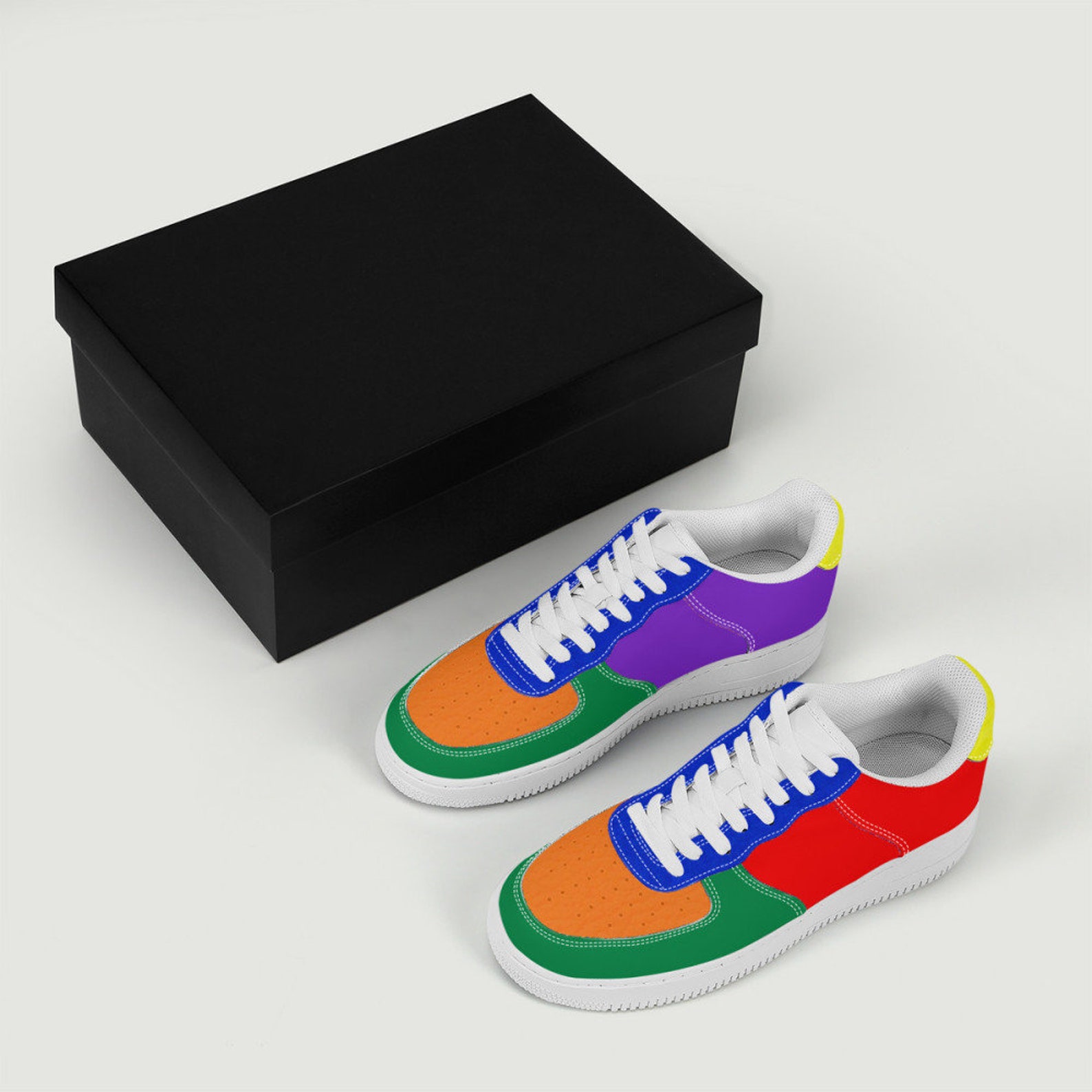 Pride Mix Rainbow Sneakers | Multicolor Sneakers | Vans Style Sneakers ...