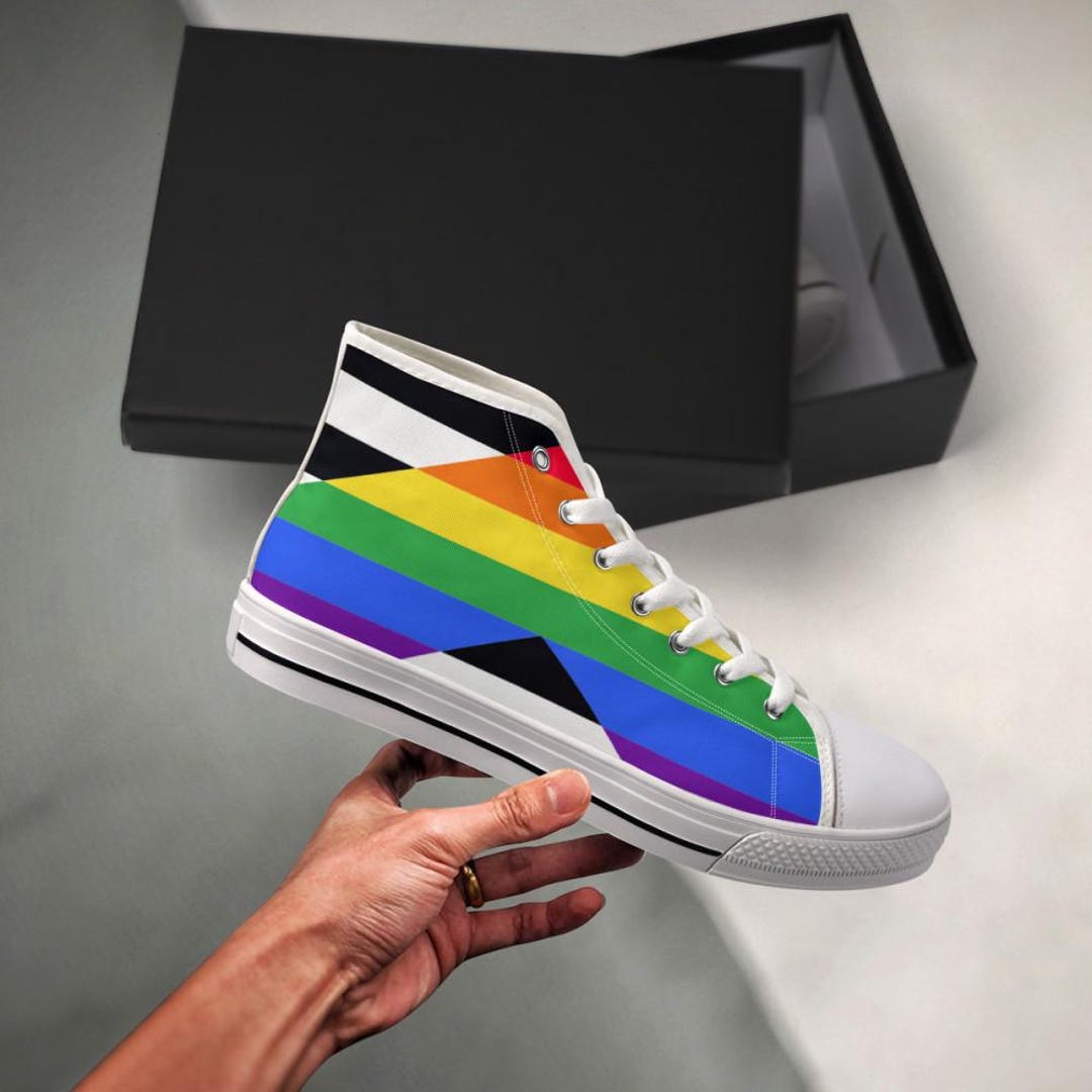 Straight Ally LGBTQIA All Styles Converse Style Sneakers High Top Pride ...