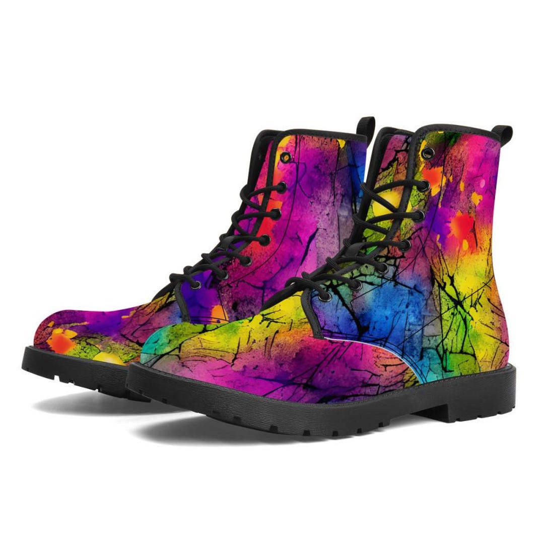 Grunge Pride Boots | Vegan Leather | Eco Friendly | LGBTQIA + Best Gift ...