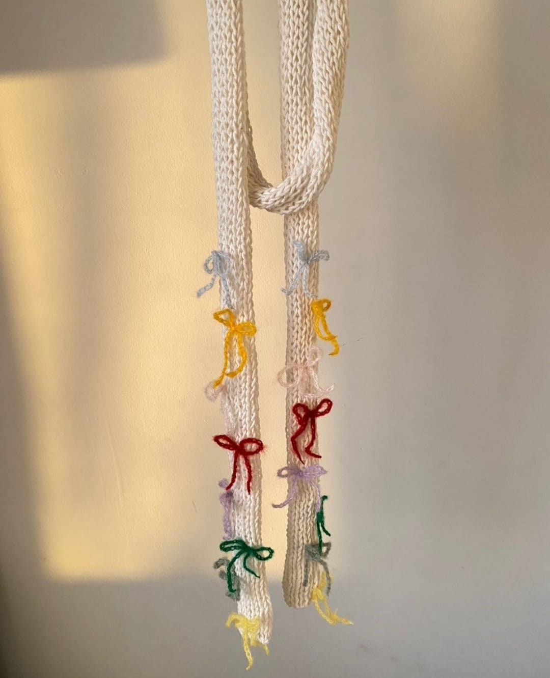 Handmade Bow Skinny Scarf, Knit Choker Scarf, Crochet Skinny Scarf ...