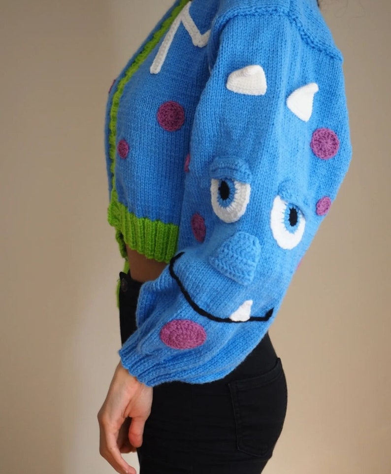 Handmade Monster Jacket, Pnkimera, Crochet Monsters Jacket, 3d Sweater ...