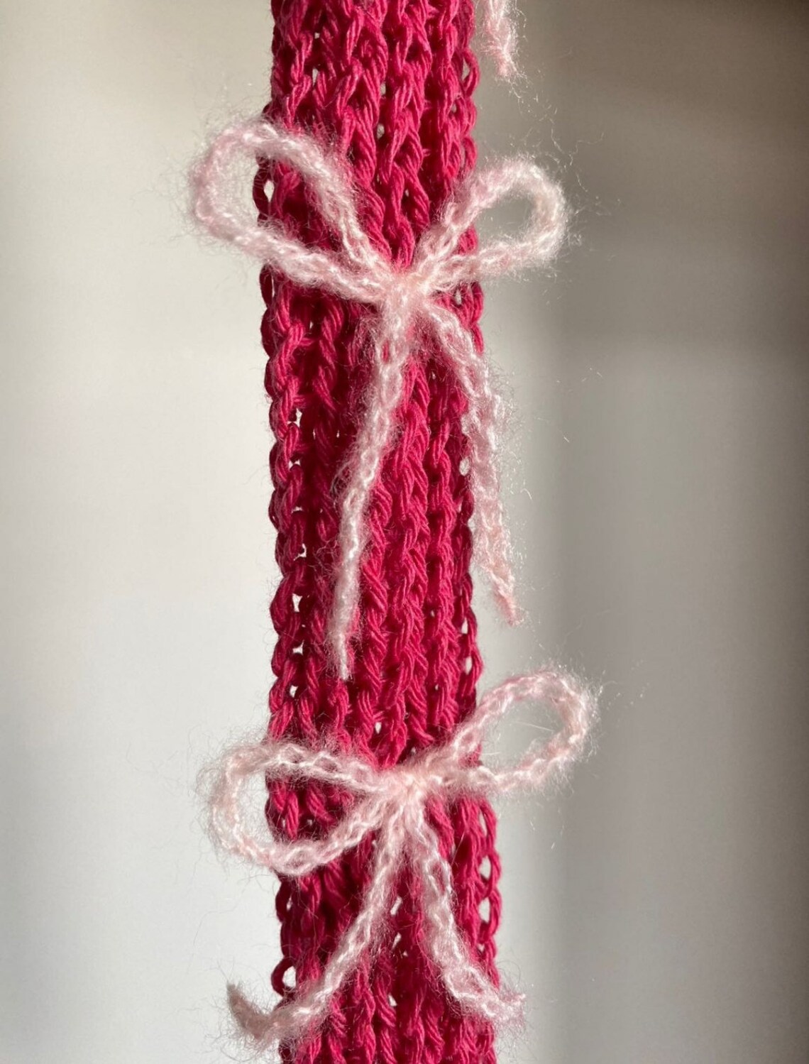 Handmade Bow Skinny Scarf, Knit Choker Scarf, Crochet Skinny Scarf ...