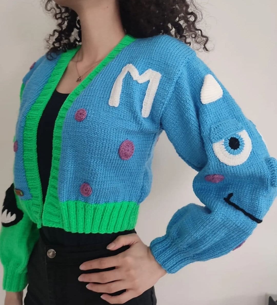 Handmade Monster Jacket, Pnkimera, Crochet Monsters Jacket, 3d Sweater ...