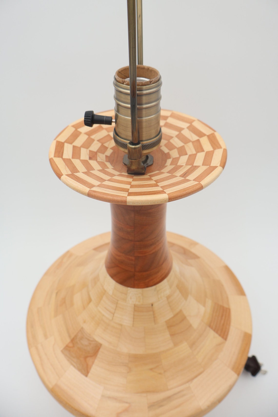 Cherry and Maple Segmented Woodturned Lamp - Etsy