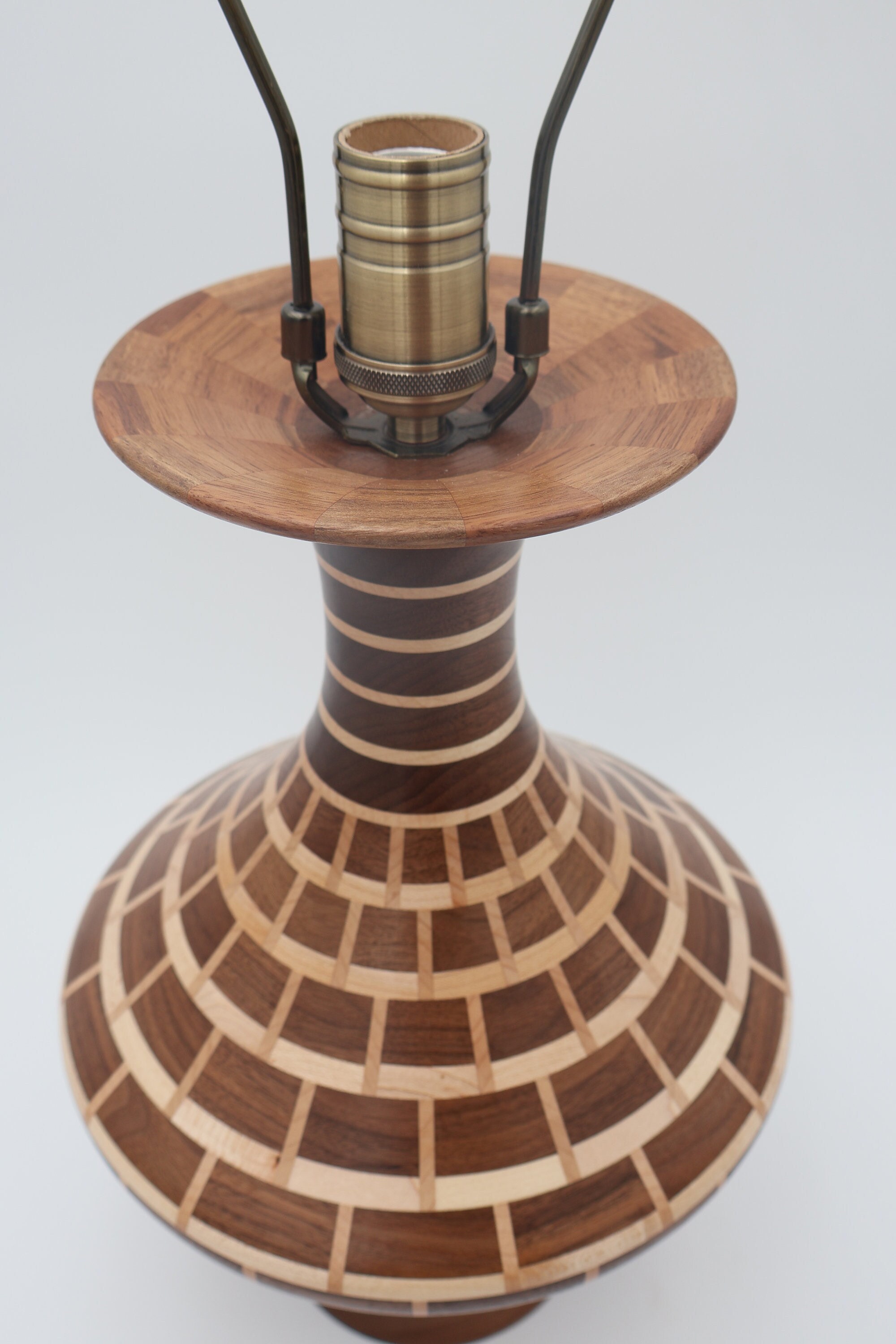 Walnut and Maple Segmented Woodturned Lamp - Etsy