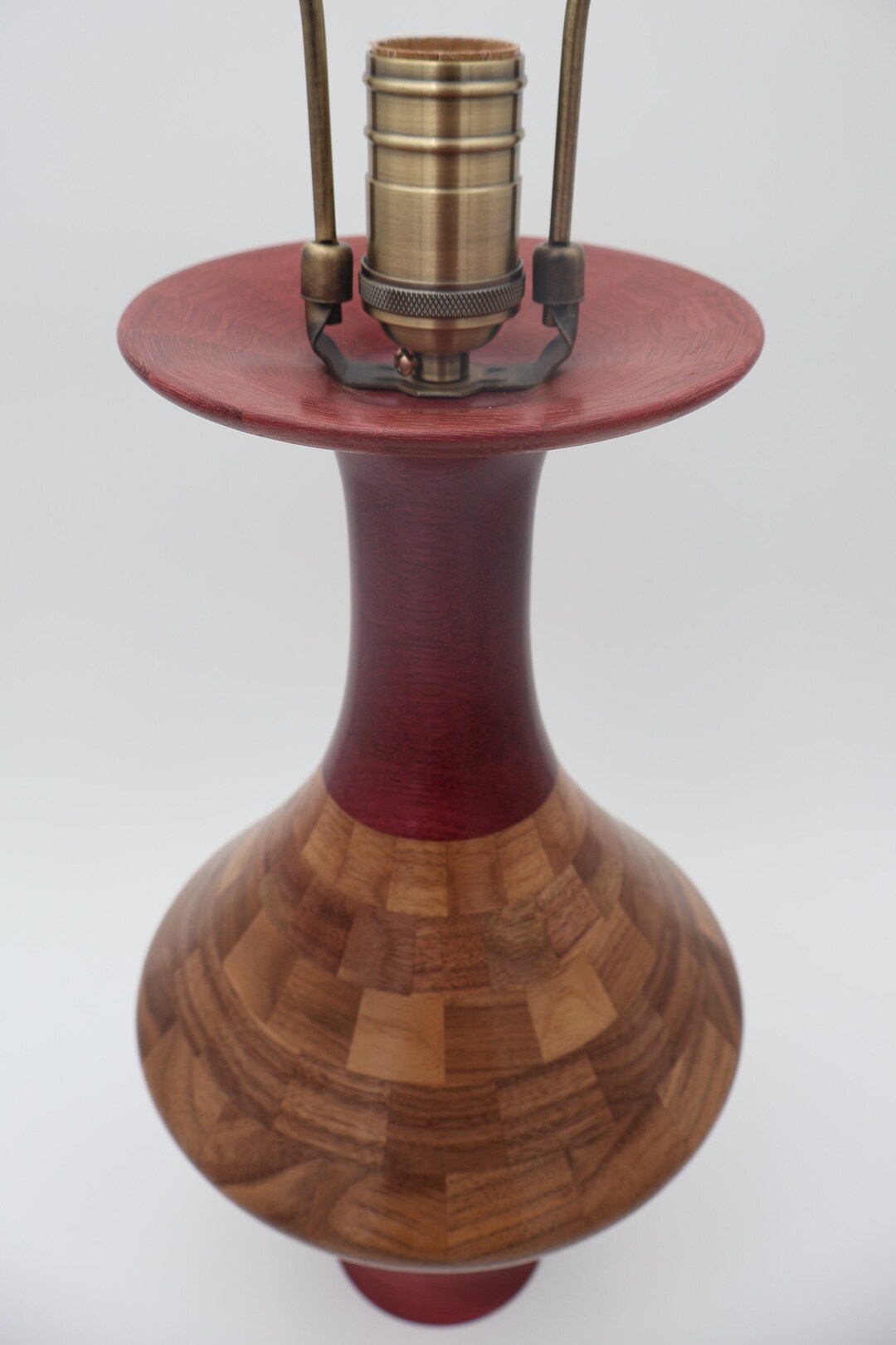 Walnut and Purple Heart Segmented Woodturned Lamp - Etsy