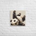 Adorable Rolling Panda Bear Canvas Art - Etsy