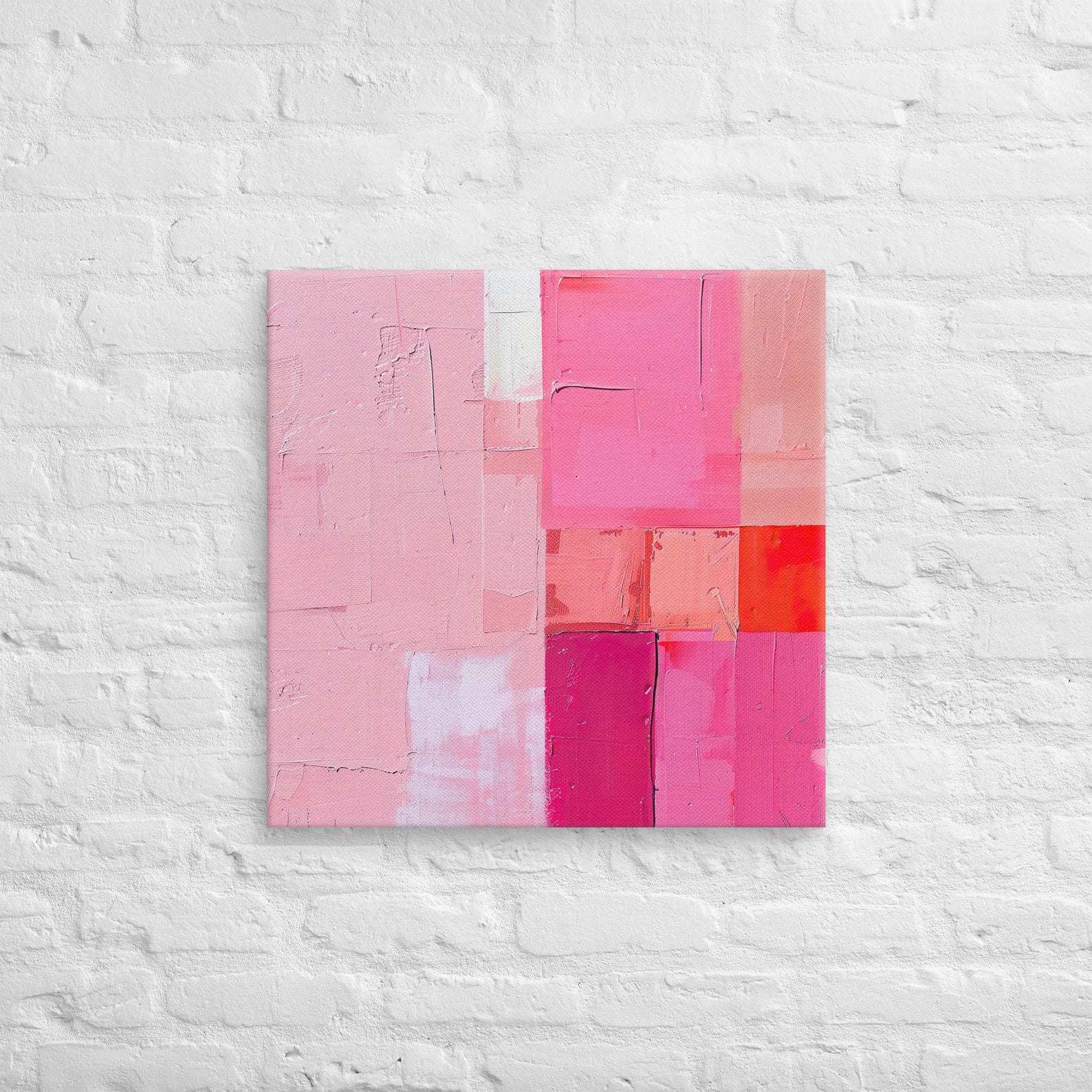 Minimalist Modern Pink Canvas Print Abstract Art Decor - Etsy