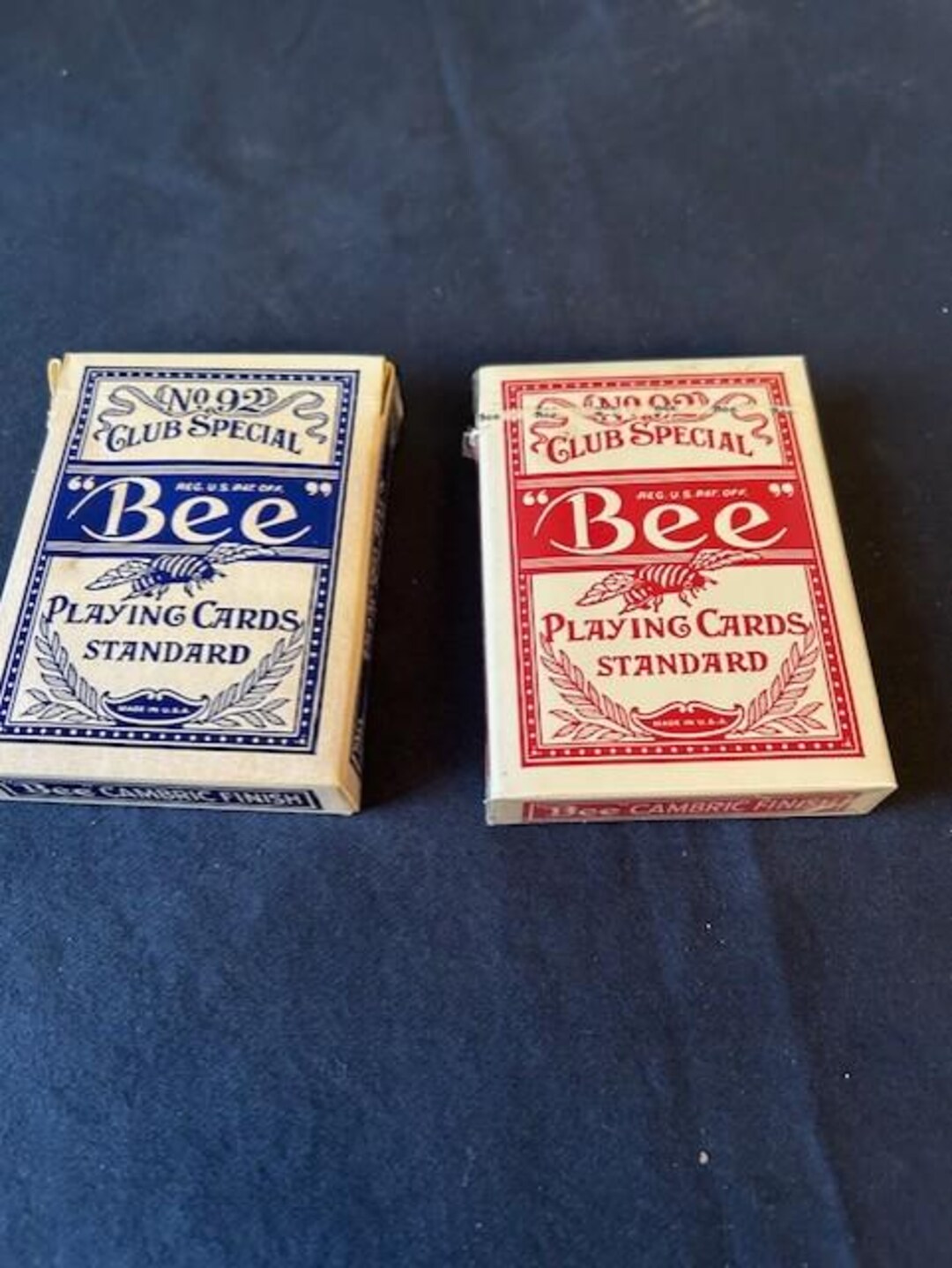 Set of Two BEE PLAYING CARDS Rare One Sealed and on Unsealed.bee No. 92 ...