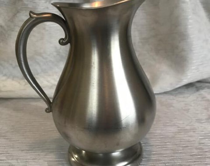CONNECTICUT HOUSE PEWTERERS Large Pewter Pitcher,primitive Decor ...