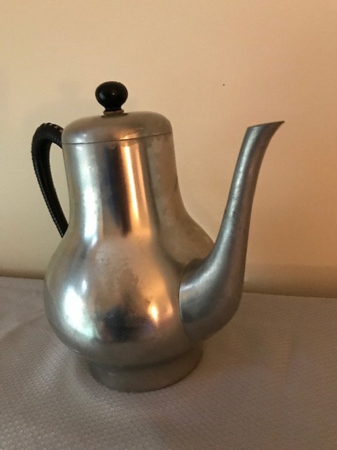 Vintage Dutch Pewter Tea Pot, Mid Century Metawa Holland Tea Pot Coffee ...