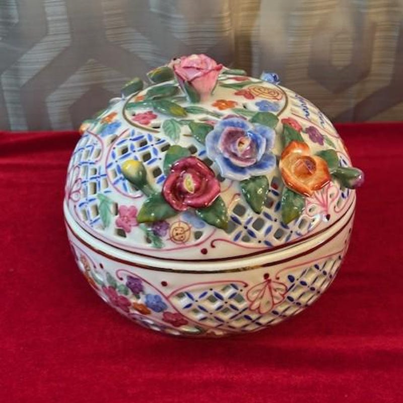 Potpourri Dish Gold - Etsy