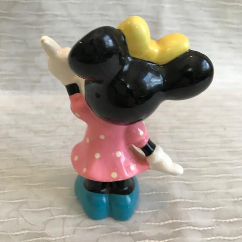 Vintage 1980's Ceramic MINNIE MOUSE Disney Japan Figurine Standing 4 ...