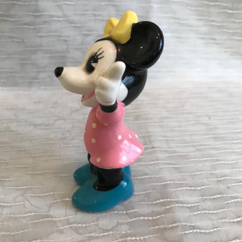 Vintage 1980's Ceramic MINNIE MOUSE Disney Japan Figurine Standing 4 ...