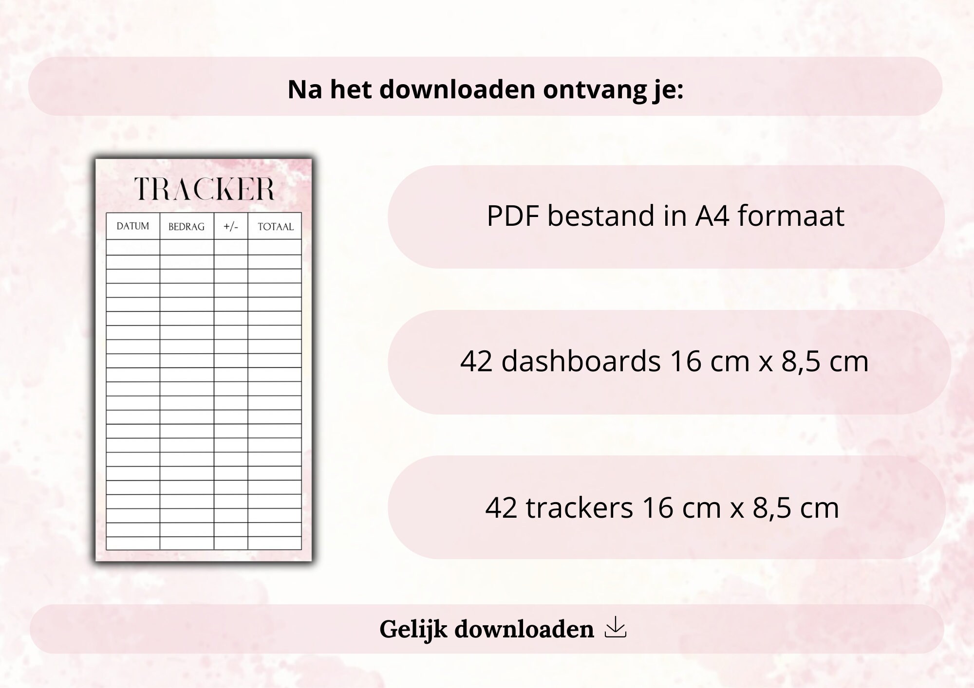 42 Pink Cloud Dashboard & Trackers Download A6 Budget Binder Savings ...