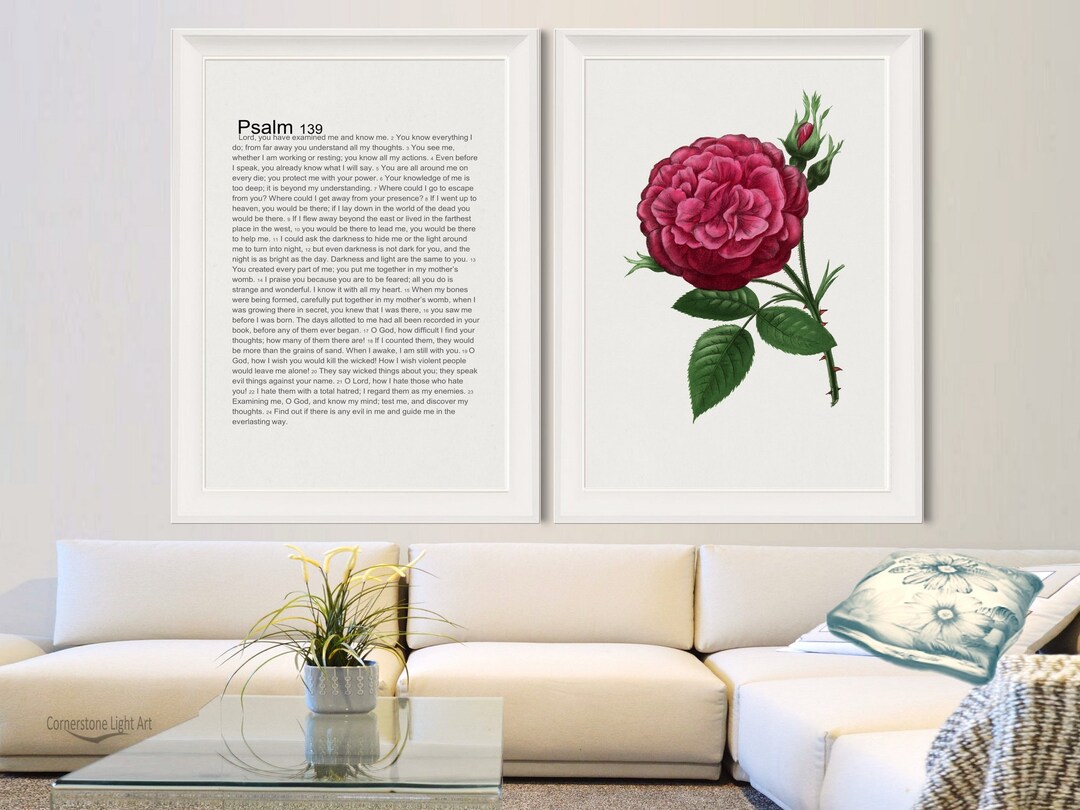 Psalm 139, Wall Art Decor, Christian Wall Art Décor, Bible Verse Poster ...