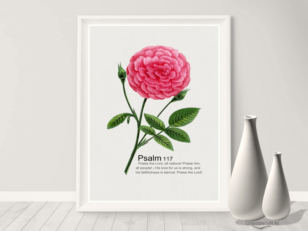 Psalm 117, Bible Scripture, Bible Verse Wall Art, Christian Home Décor ...