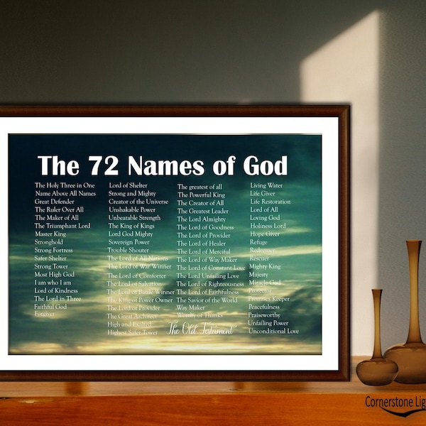 72 Names of God - Etsy