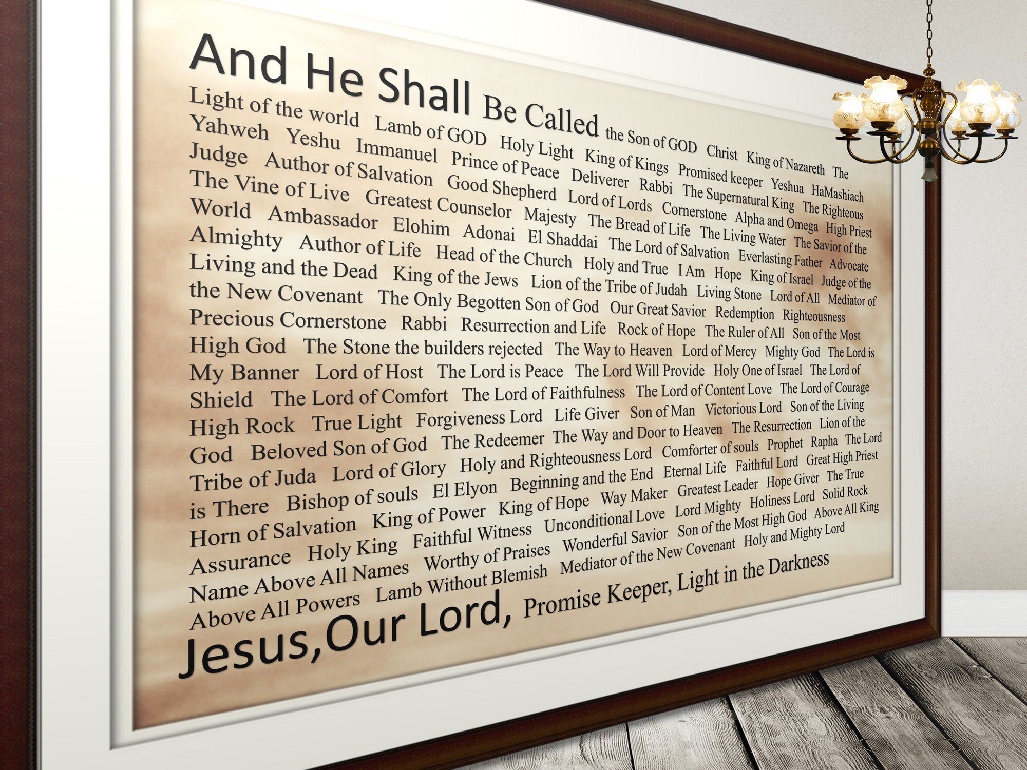 Printable Names of Jesus Christ, Names of Jesus Wall Art, and He Shall ...