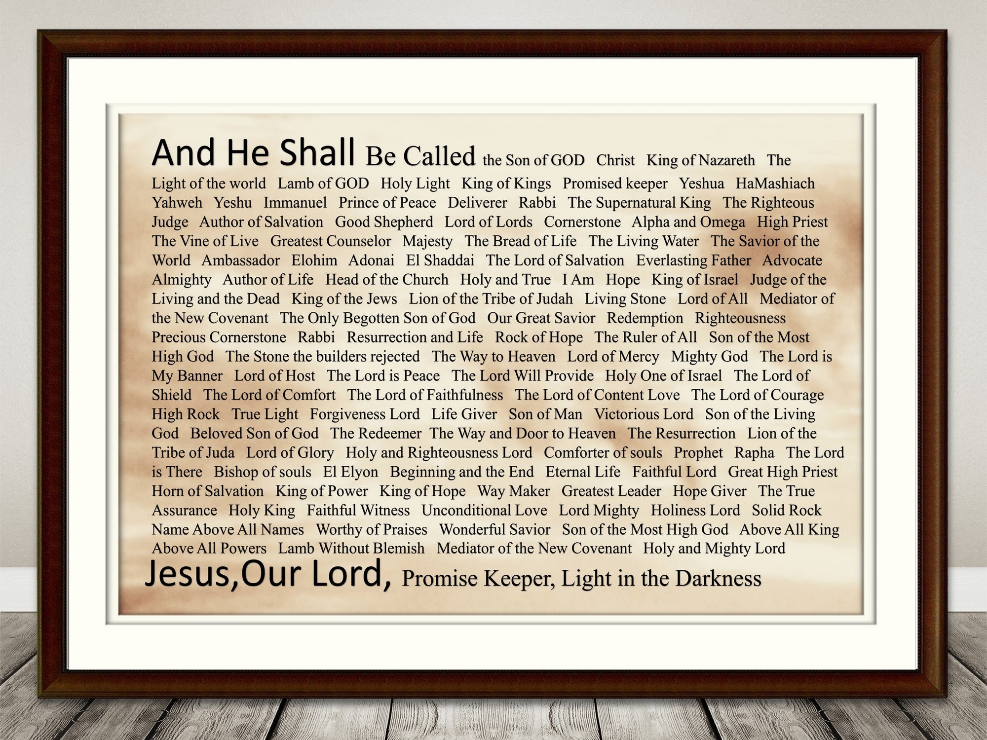 Printable Names of Jesus Christ, Names of Jesus Wall Art, and He Shall ...