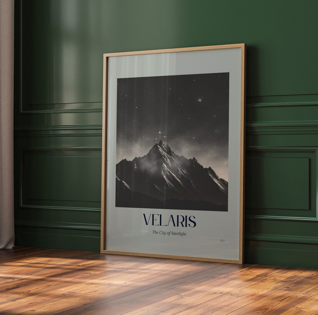 ACOTAR Print Velaris ACOMAF ACOTAR Graphic Print Contemporary Mountain ...