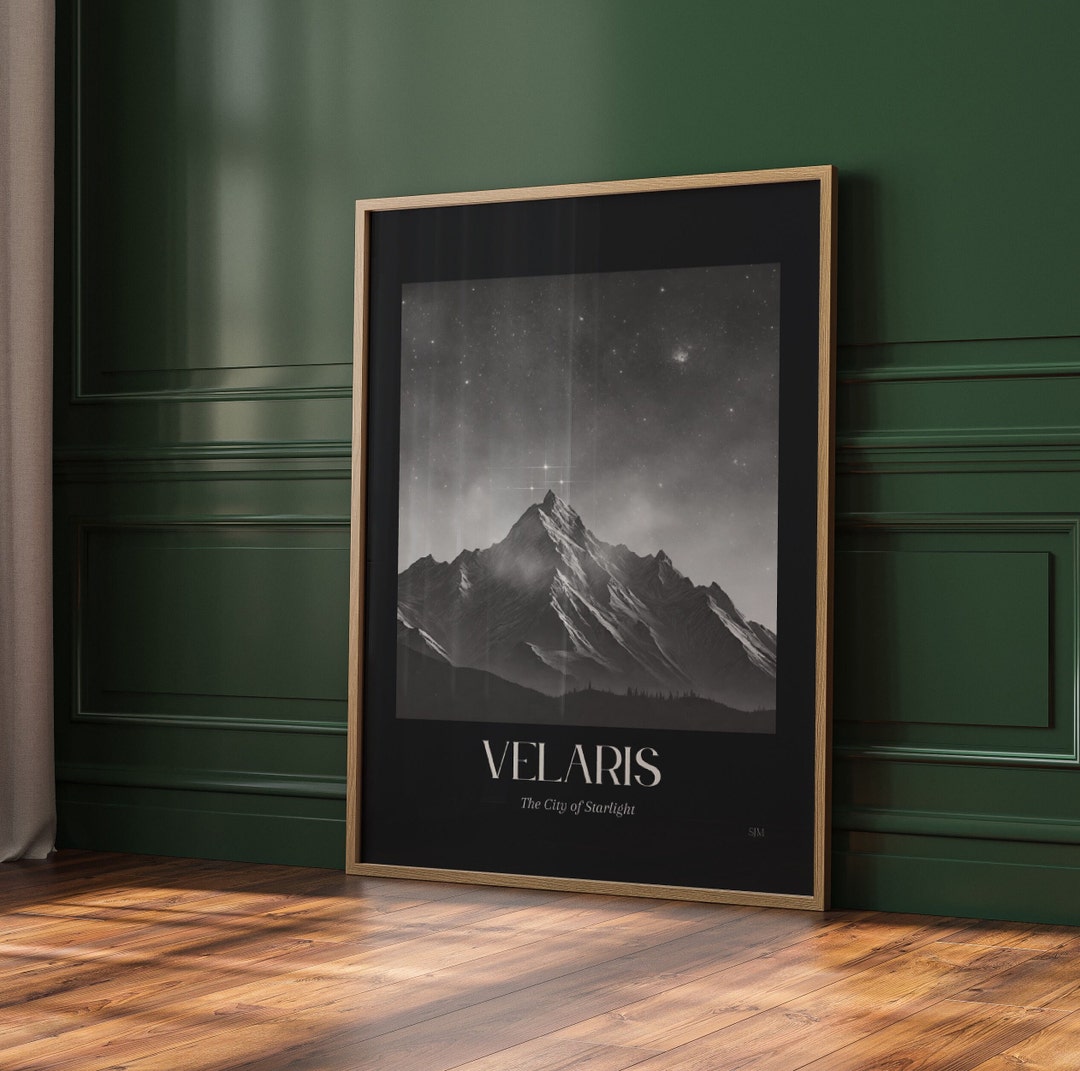 ACOTAR Print Velaris ACOMAF ACOTAR Graphic Print Contemporary Mountain ...