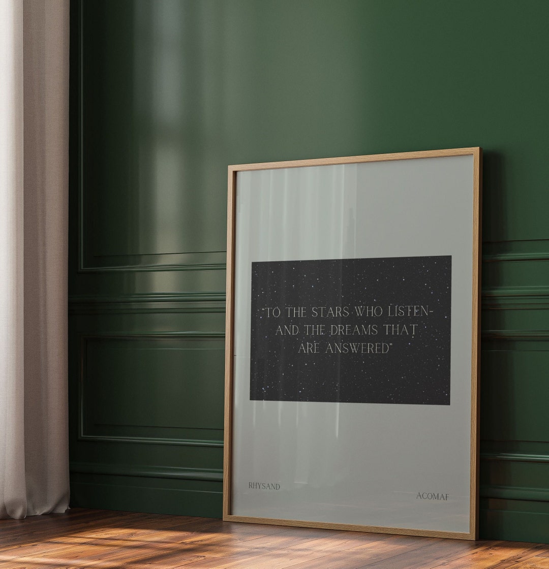 ACOTAR Print Rhysand and Feyre Quote ACOMF, ACOTAR City of Starlight ...