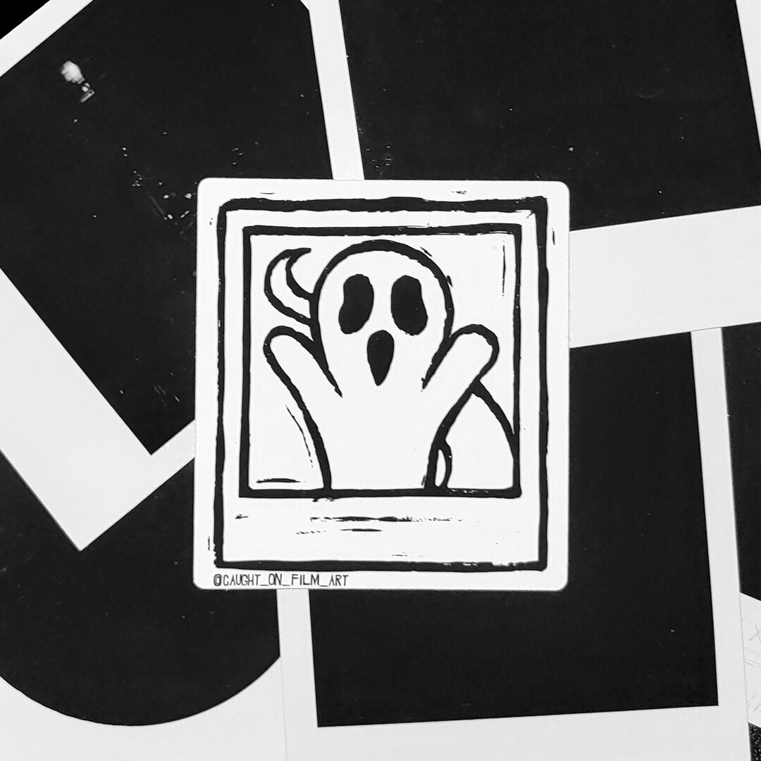 Ghost Polaroid Die Cut Sticker Caught on Film - Etsy