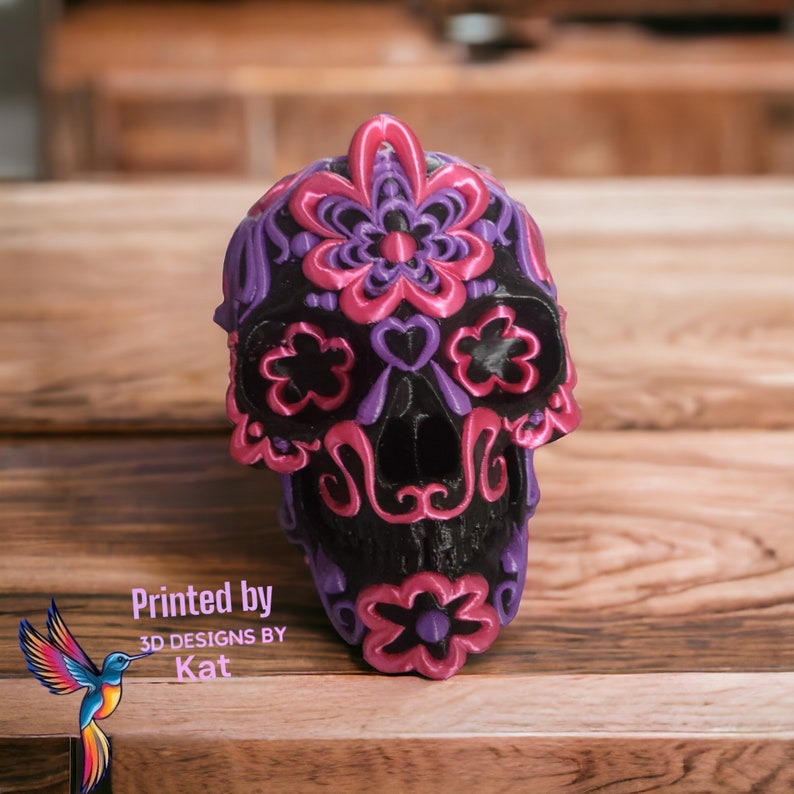 3D Printed Sugar Skull - Etsy